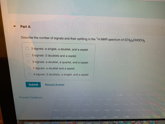 Solved Part A Describe the number of signals and their | Chegg.com