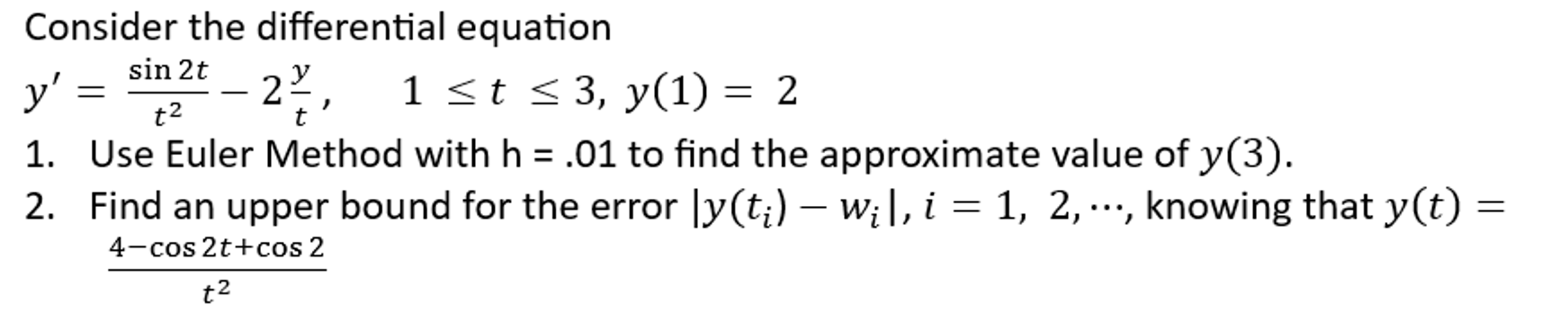 Solved Consider the differential equation | Chegg.com