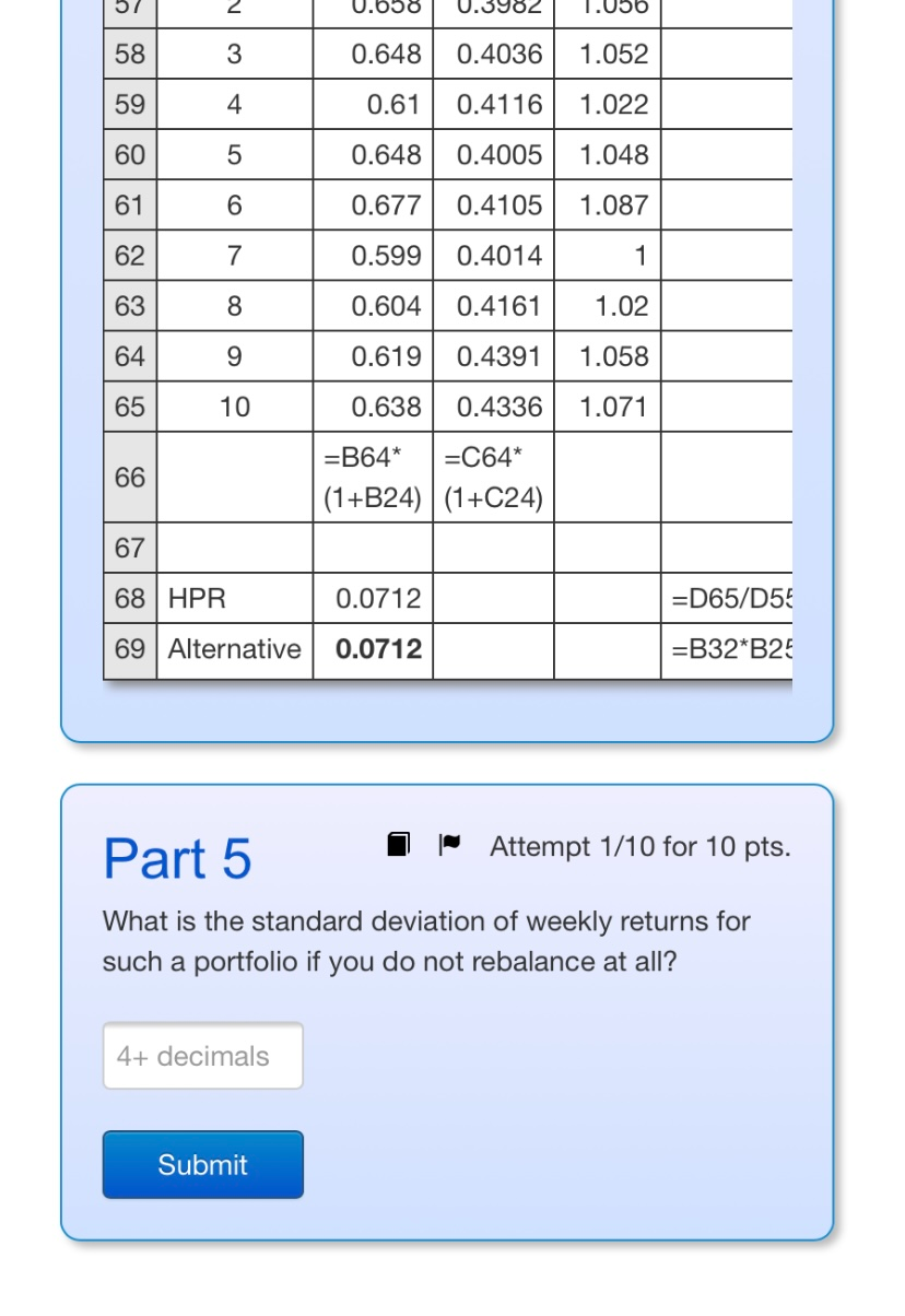 Solved Intro The following table shows historical | Chegg.com