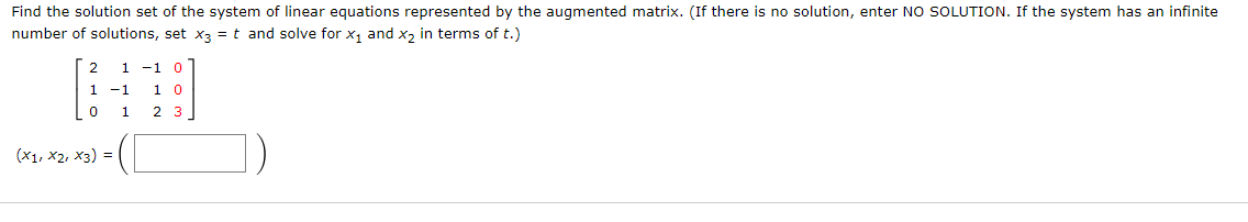 Solved Find The Solution Set Of The System Of Linear