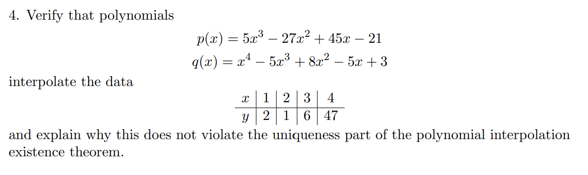 Solved 4. Verify that polynomials | Chegg.com