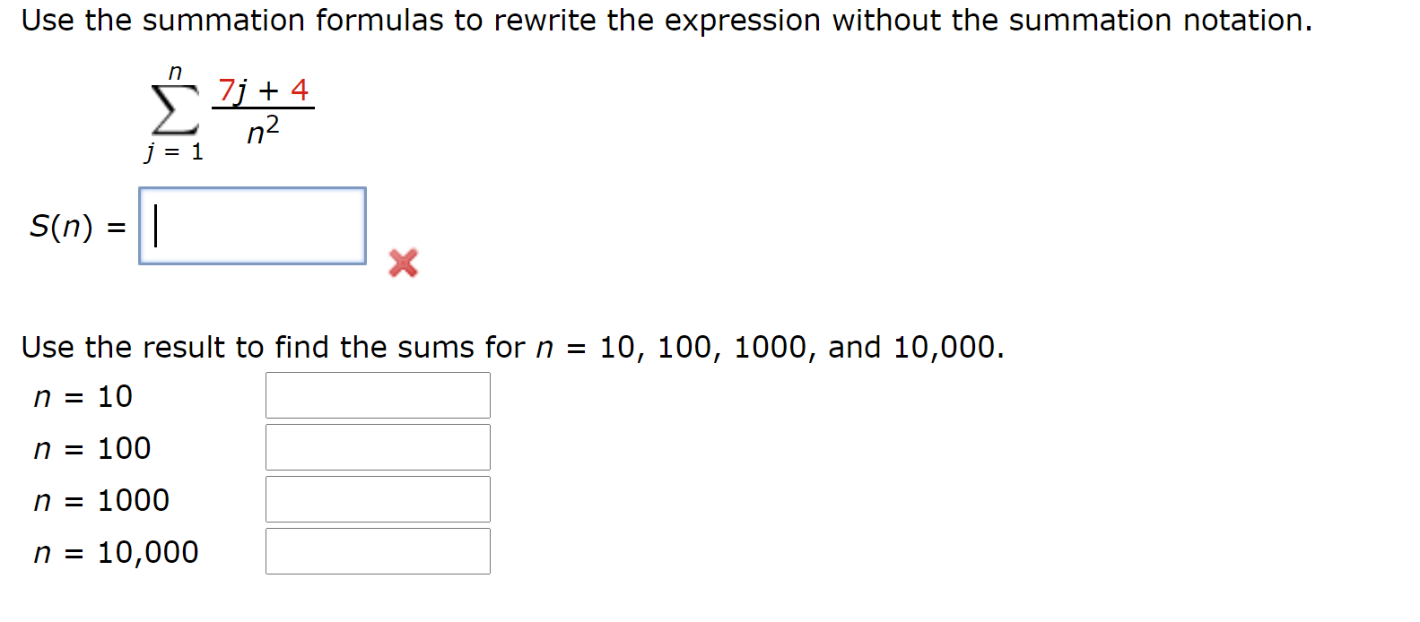 Solved Use the summation formulas to rewrite the expression | Chegg.com