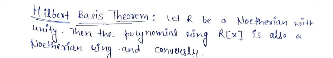 Solved a Hilbert Basis Theorem: let & be Noetherian with | Chegg.com