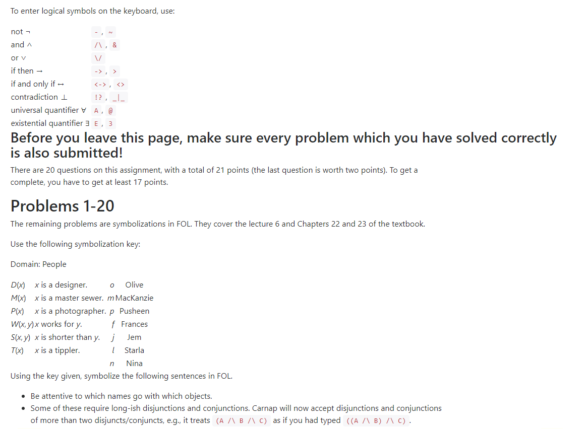 Solved To enter logical symbols on the keyboard, use: not - | Chegg.com
