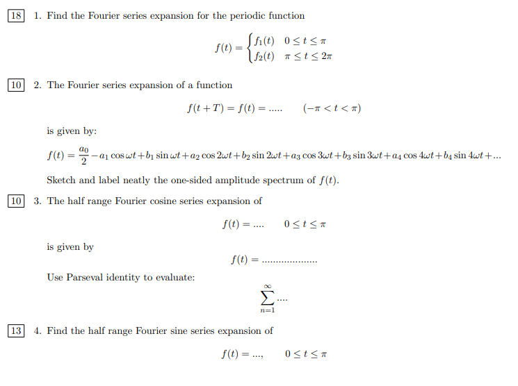 Solved Find the Fourier series expansion for the periodic | Chegg.com