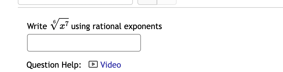 Solved Write 6x7 using rational exponents | Chegg.com