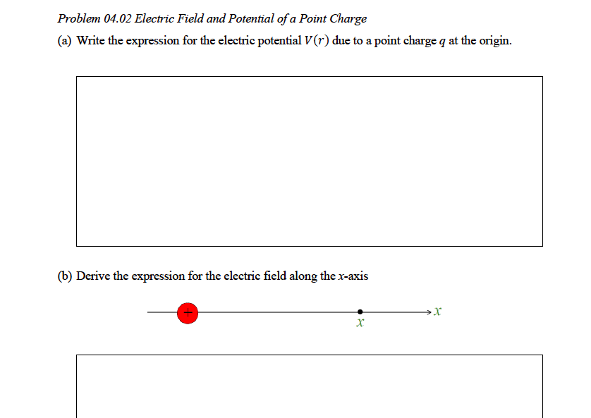 Solved Problem 04.02 Electric Field and Potential of a Point | Chegg.com