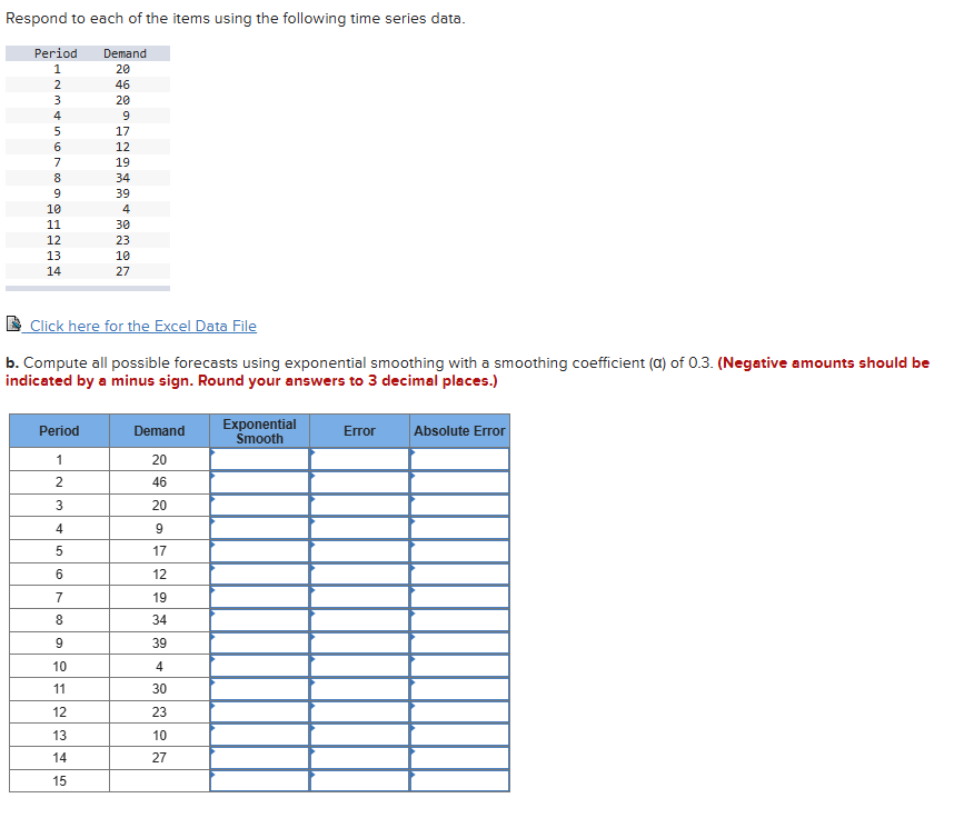 Solved Respond to each of the items using the following time | Chegg.com