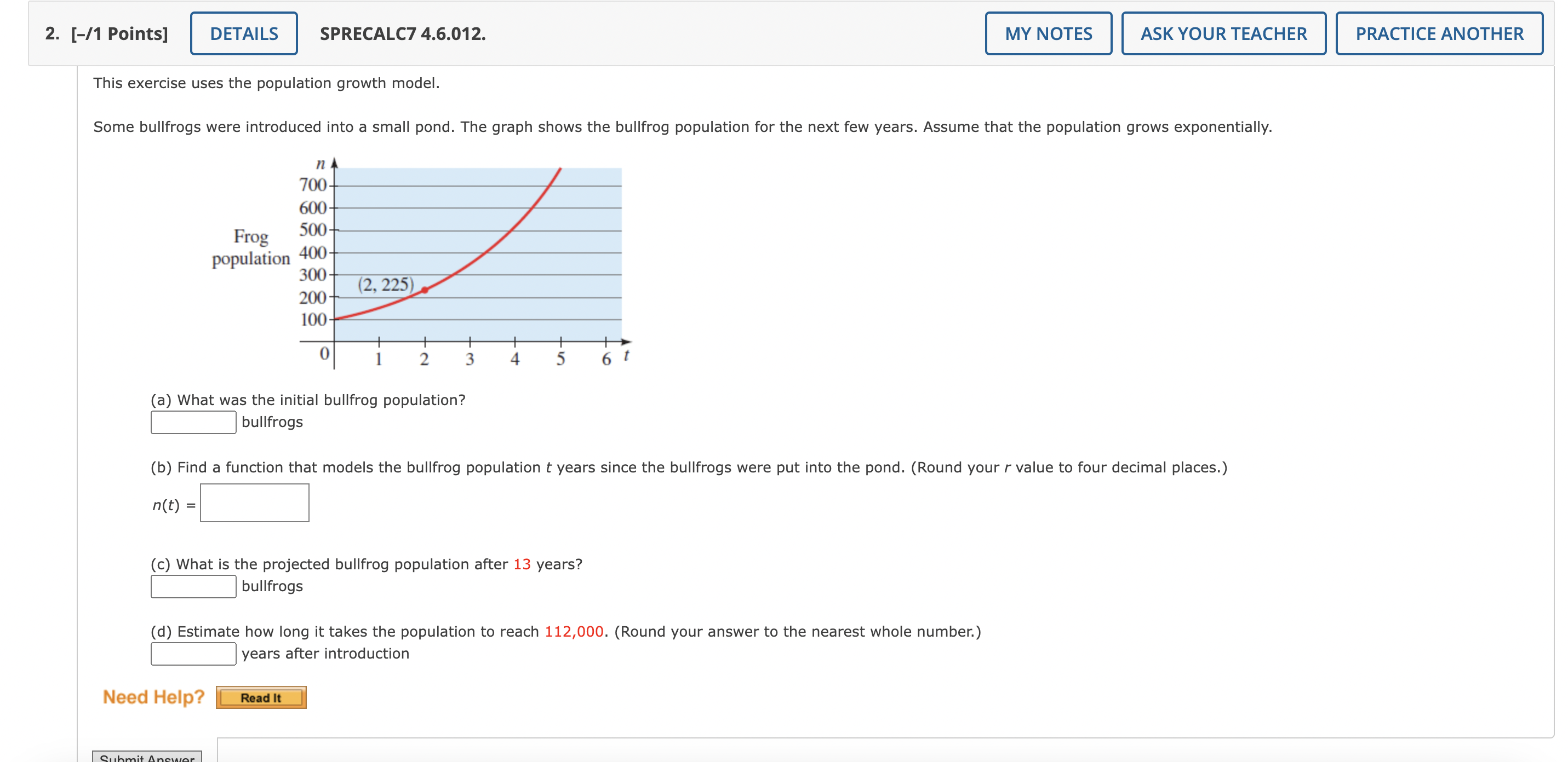 Solved This exercise uses the population growth model. Some | Chegg.com