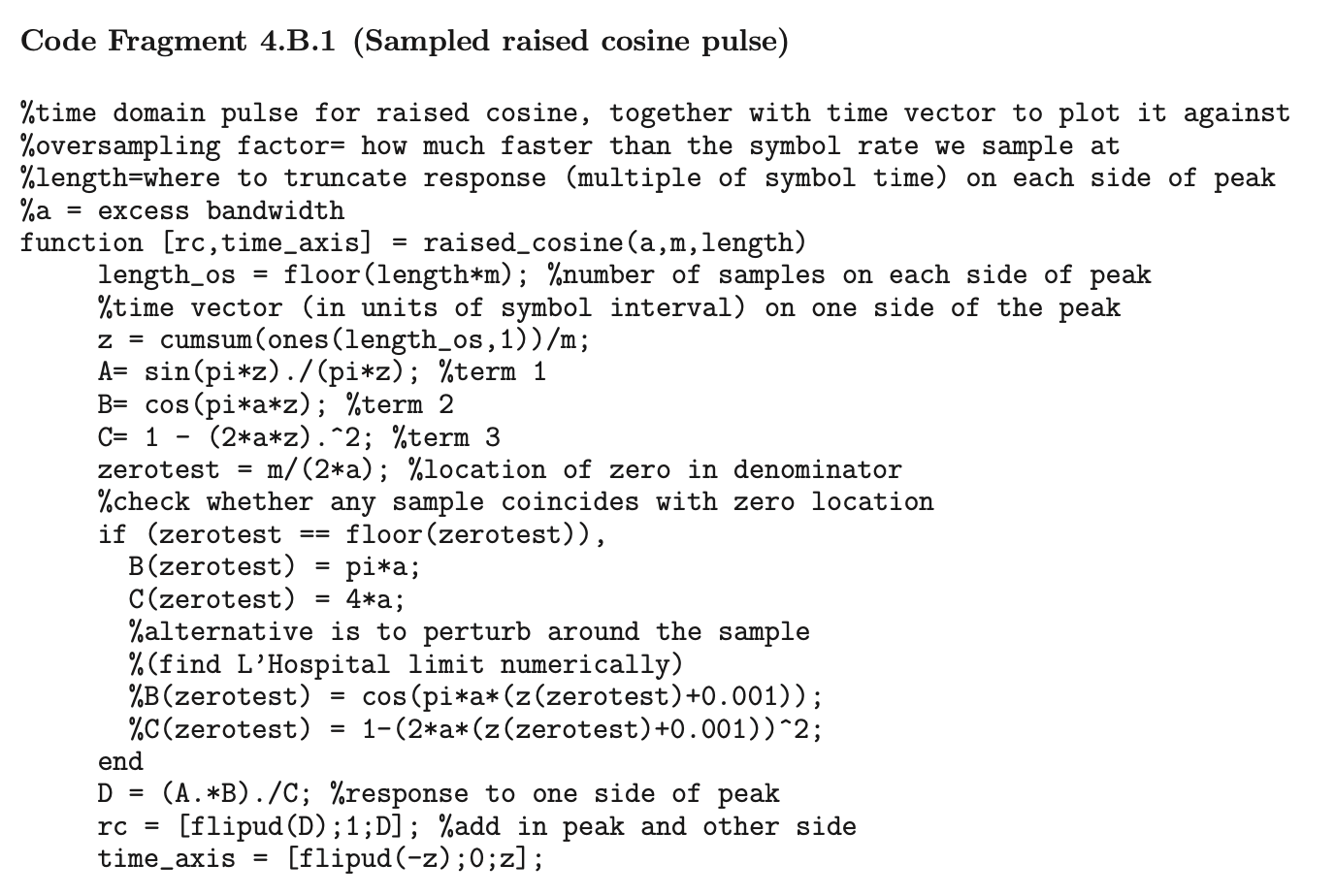 Solved Problem 4.12 (Software exercise for the raised cosine | Chegg.com