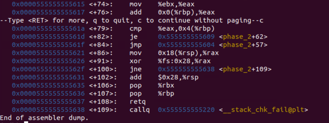 Solved This is phase 2 of the binary bomb, which we are to | Chegg.com
