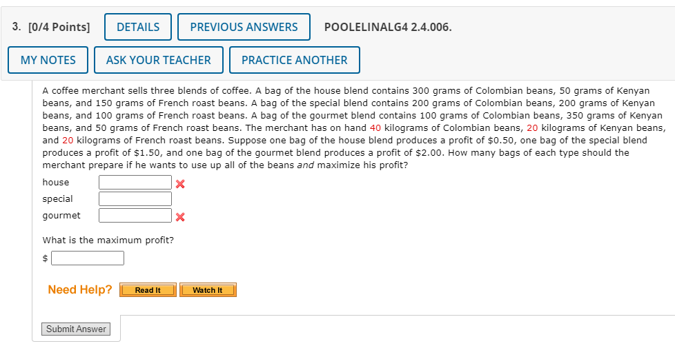 Solved 3. [0/4 Points] DETAILS PREVIOUS ANSWERS POOLELINALG4 | Chegg.com