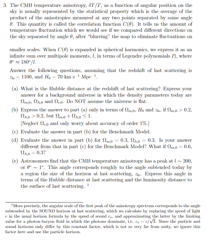 3 The Cmb Temperature Anisotropy T T As A Function