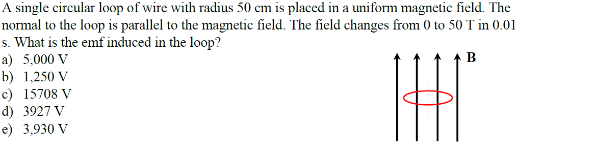Solved A Single Circular Loop Of Wire With Radius 50cm ﻿is 