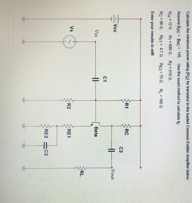 Solved Calculate the minimum power rating (Po) for | Chegg.com