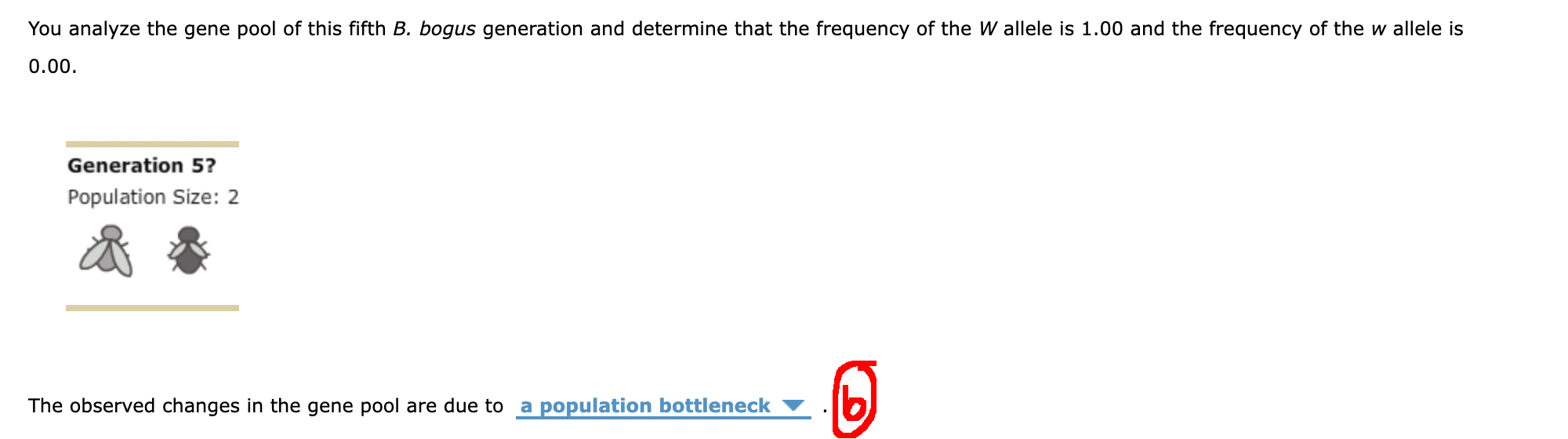1. Population genetics in the lab Direct observation | Chegg.com
