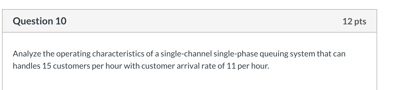 Solved Question 10 12 pts Analyze the operating | Chegg.com