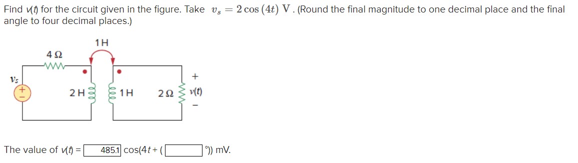 Solved Find v(t) for the circuit given in the figure. Take | Chegg.com