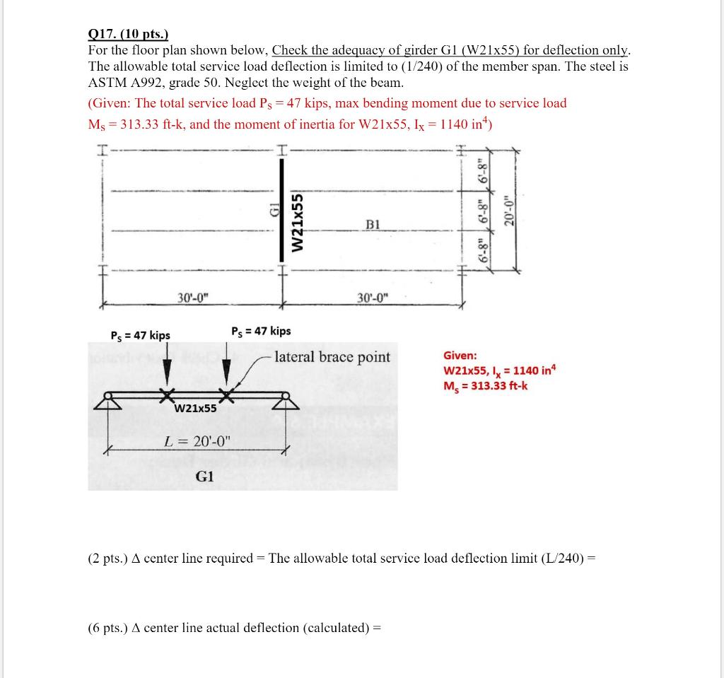 Solved Q17. (10 pts.) For the floor plan shown below, Check | Chegg.com
