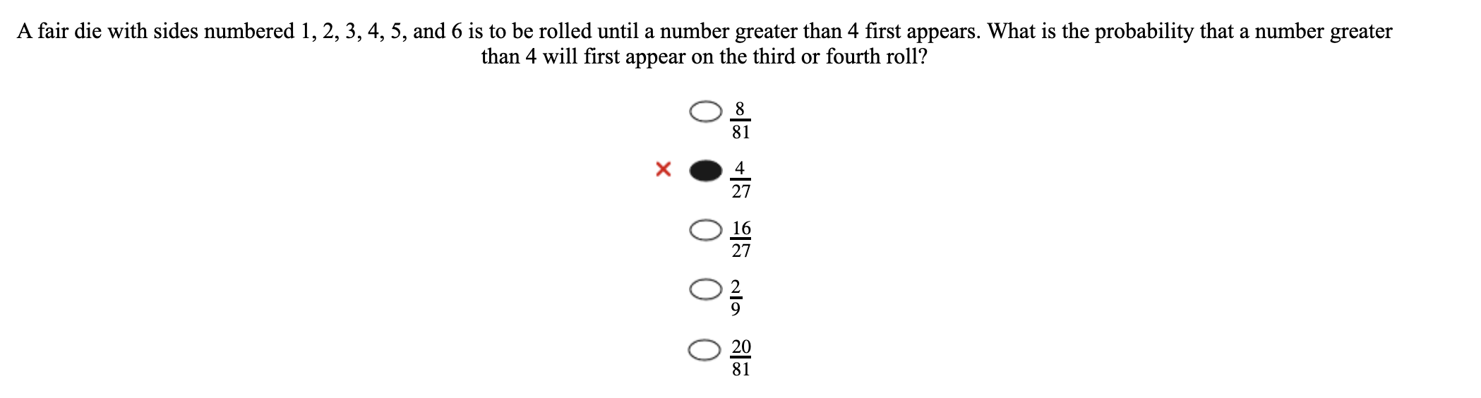 Solved Hi, I have probability problem in my GRE practice: | Chegg.com