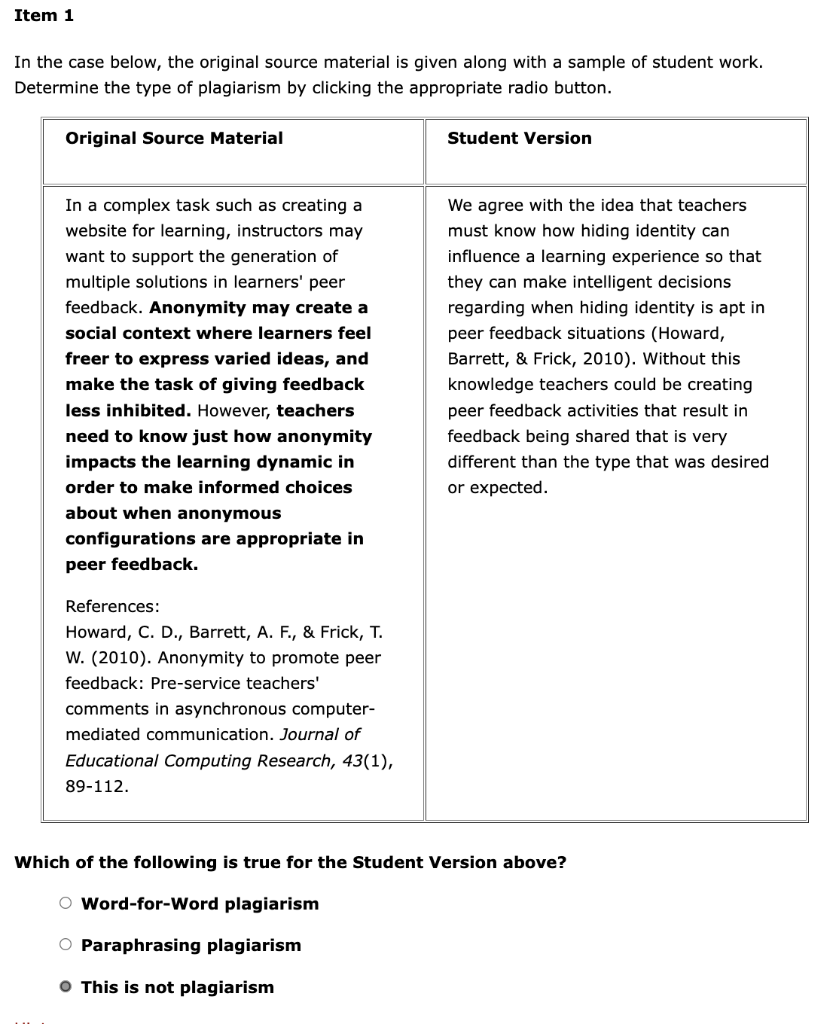 Solved In the case below, the original source material is | Chegg.com