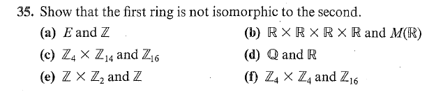 Solved Show that the first ring is not isomorphic to the | Chegg.com