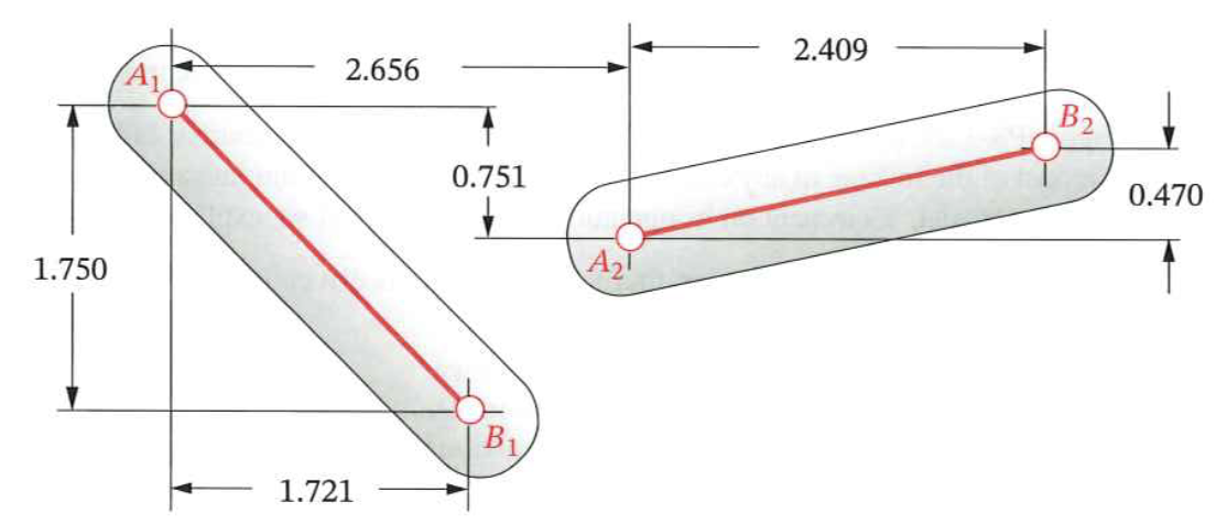 Solved Design a four bar mechanism to give the two positions | Chegg.com
