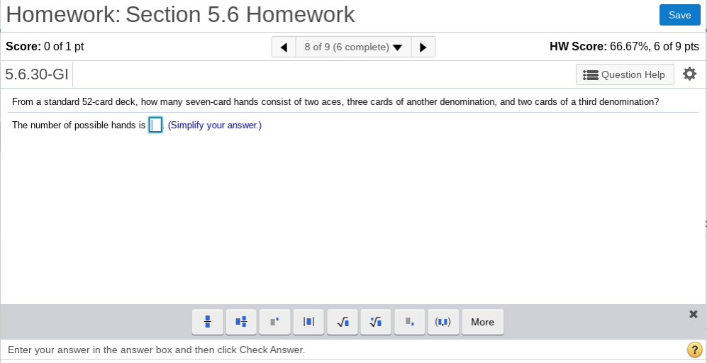Solved Homework Section 5 6 Homework Save Score 0 Of 1 Pt