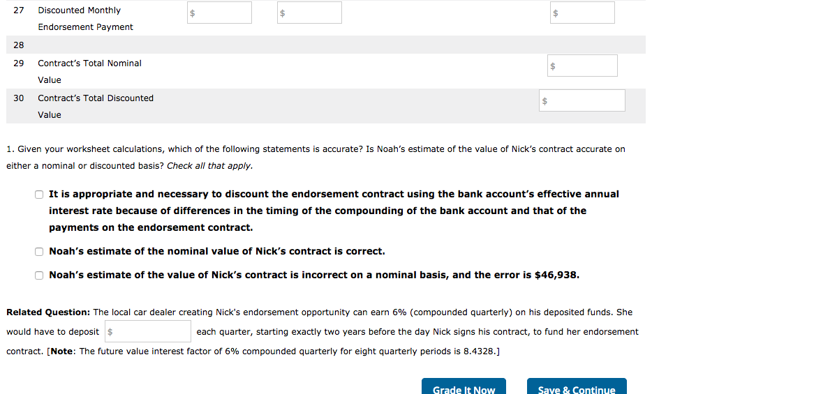Solved Contract Evaluation Worksheet Complete the | Chegg.com