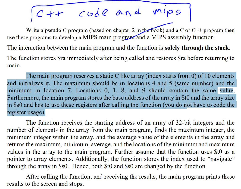 Write a pseudo C program (based on chapter 2 in the | Chegg.com