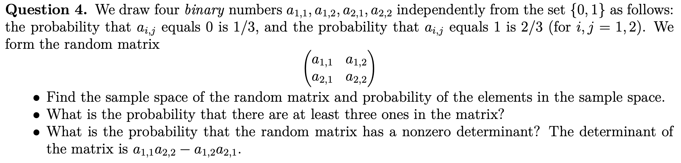 Solved Question 4. We draw four binary numbers | Chegg.com
