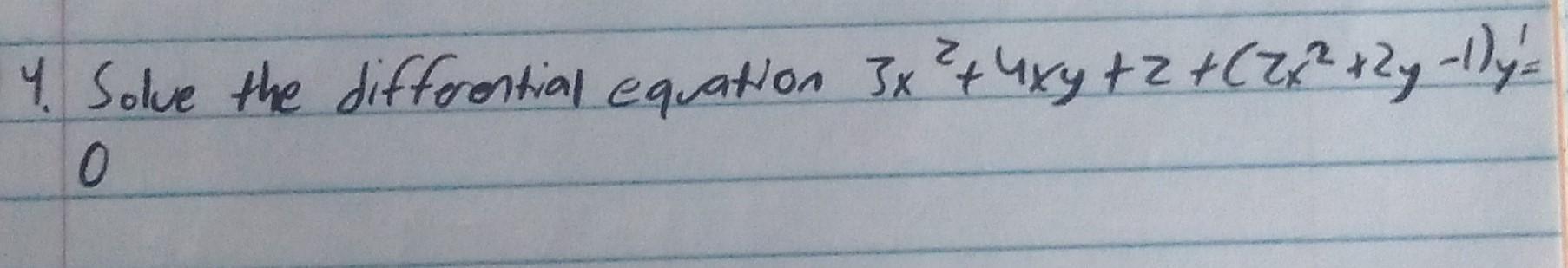 Solved Please show and explain all steps for this ode | Chegg.com
