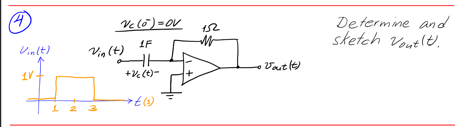 Solved Determine and sketch Vout (t). | Chegg.com