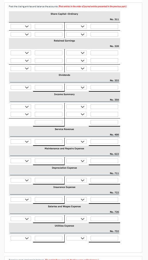 Solved The completed financial statement columns of the | Chegg.com