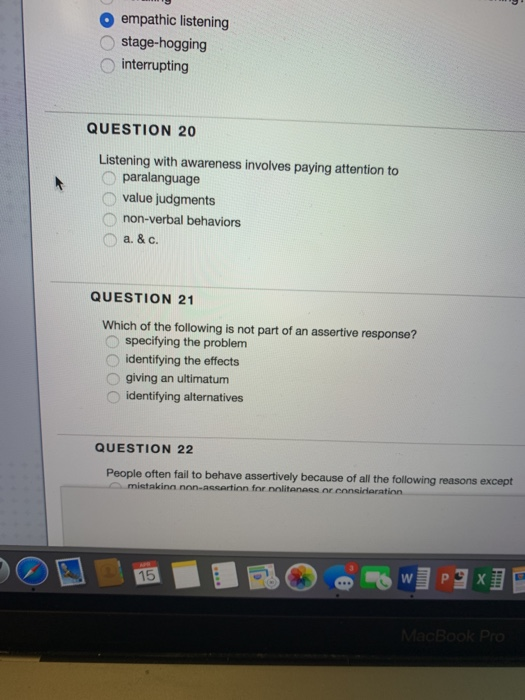 Solved which of the following is not part of an assertive | Chegg.com
