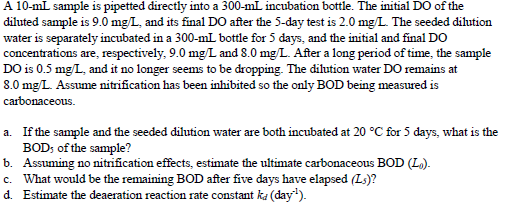 Solved A 10-ml sample is pipetted directly into a 300-ml | Chegg.com