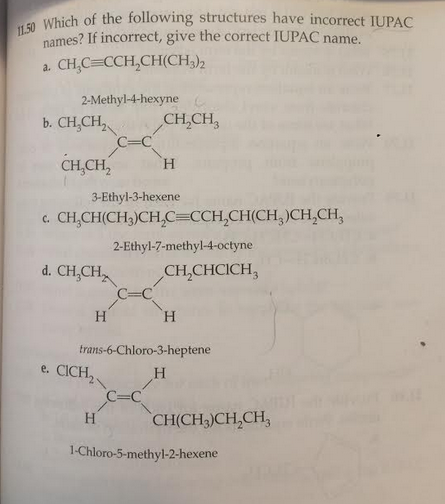 Solved en Which of the following structures have incorrect | Chegg.com