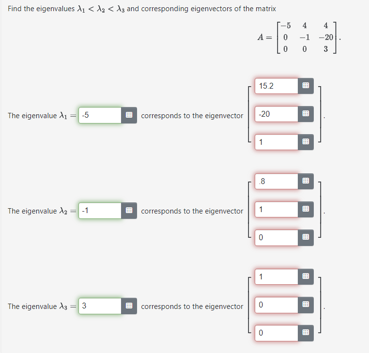 Solved Find the eigenvalues λ1