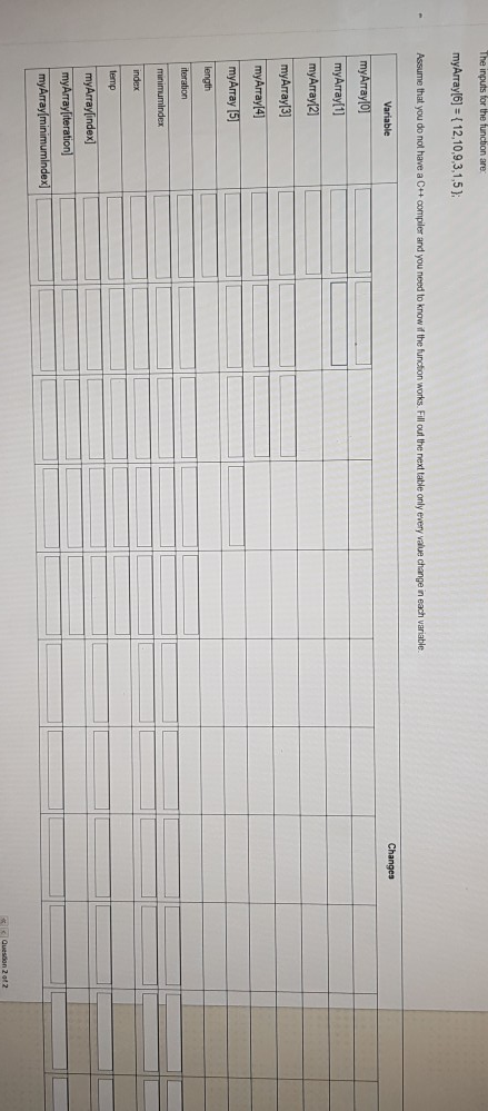 Solved Consider the following code 9 void selectionSort(int | Chegg.com