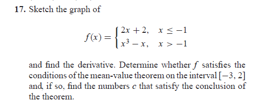 Solved Sketch the graph off(x)={2x+2,x≤-1x3-x,x>-1and find | Chegg.com