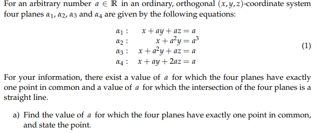 Solved For an arbitrary number a e R in an ordinary, | Chegg.com