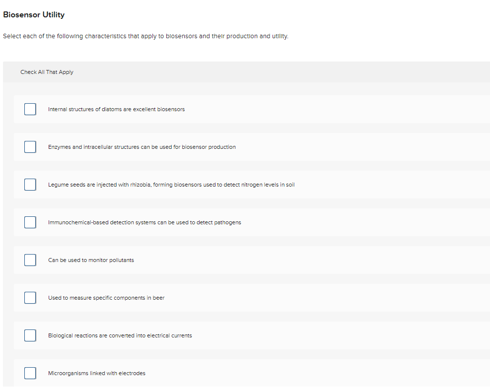 Solved Select each of the following characteristics that | Chegg.com