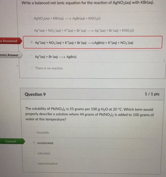 Solved Write a balanced net ionic equation for the reaction | Chegg.com