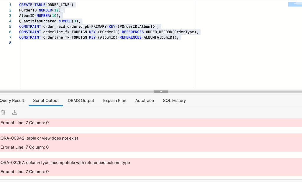 Solved Begin{array}{ll}1 And Text { Create Table