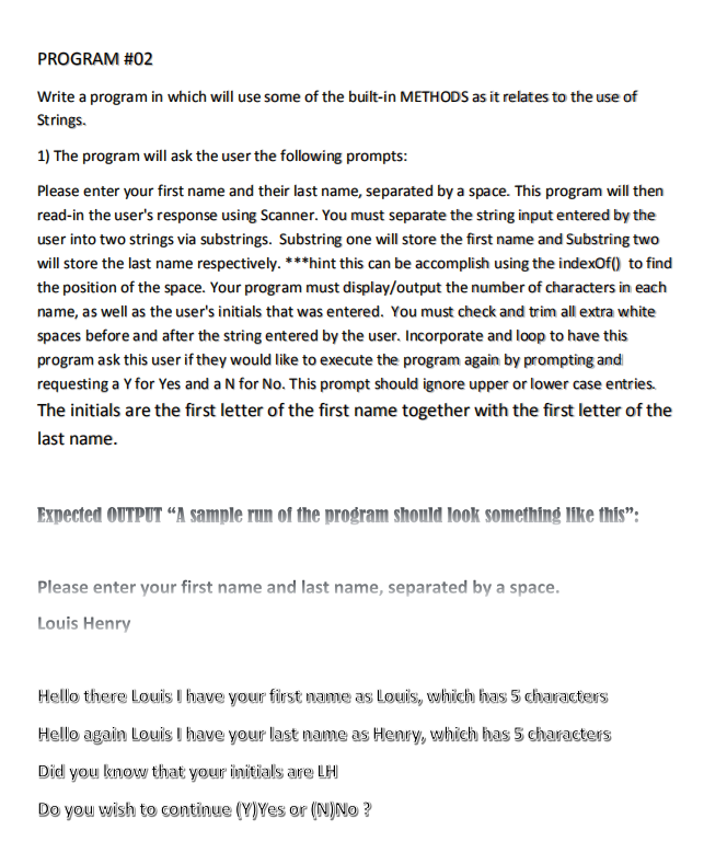 Solved Program 02 Write A Program In Which Will Use Some Of