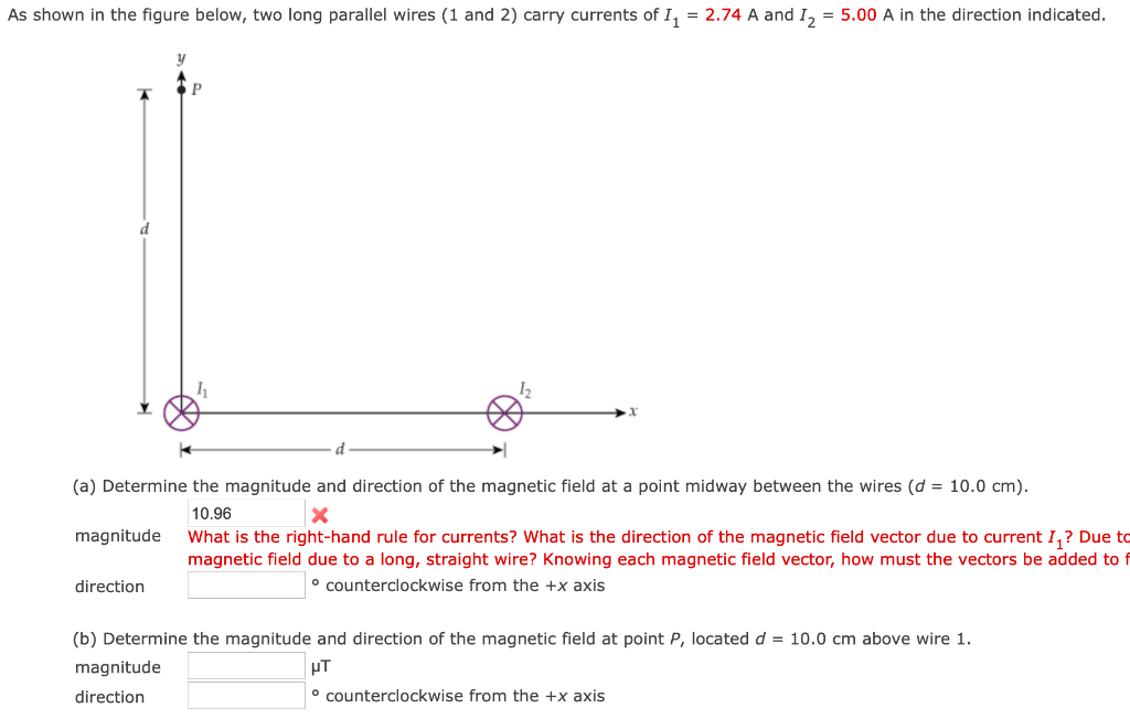 Solved As shown in the figure below, two long parallel wires | Chegg.com