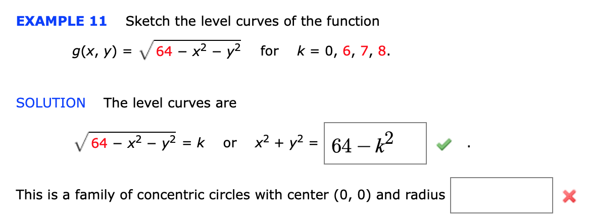 Solved EXAMPLE 11 Sketch the level curves of the function | Chegg.com