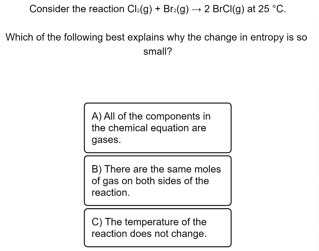 Solved Consider the reaction Cl2( g)+Br2( g)→2BrCl(g) at | Chegg.com