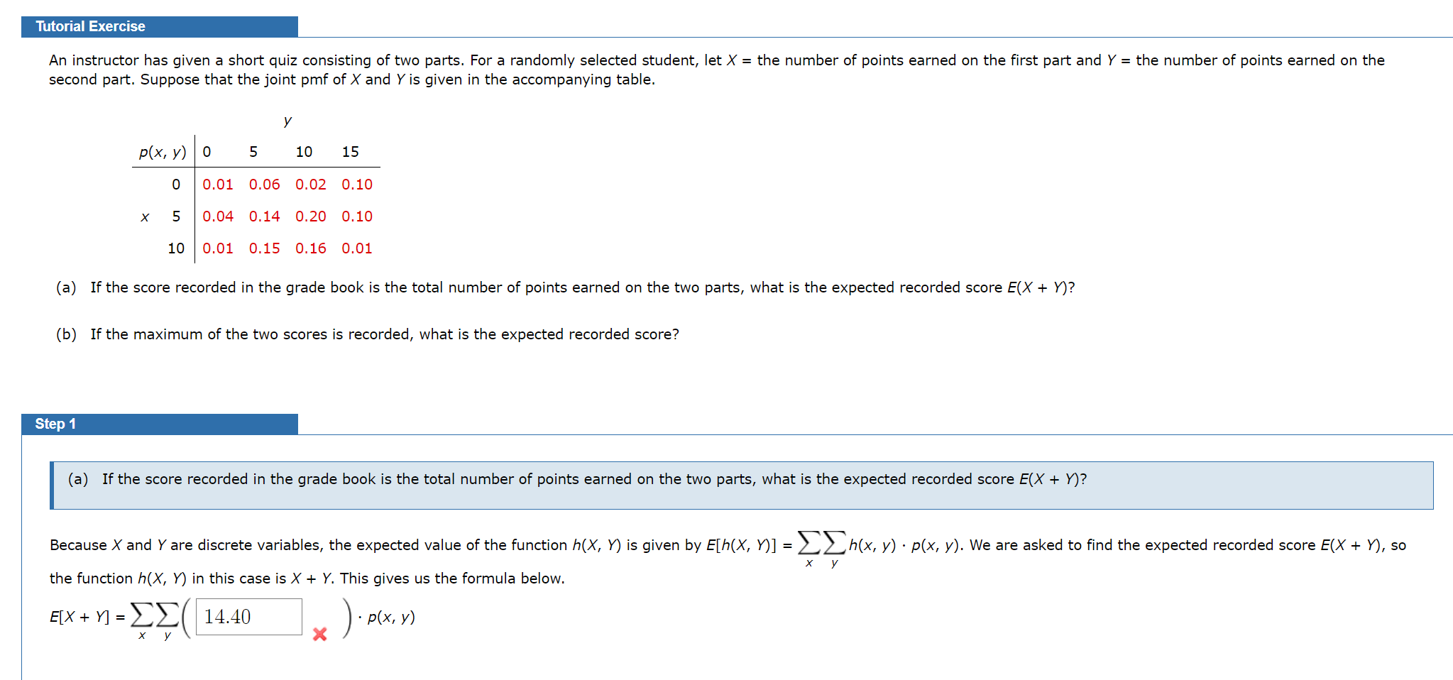 Solved second part. Suppose that the joint pmf of X and Y is | Chegg.com