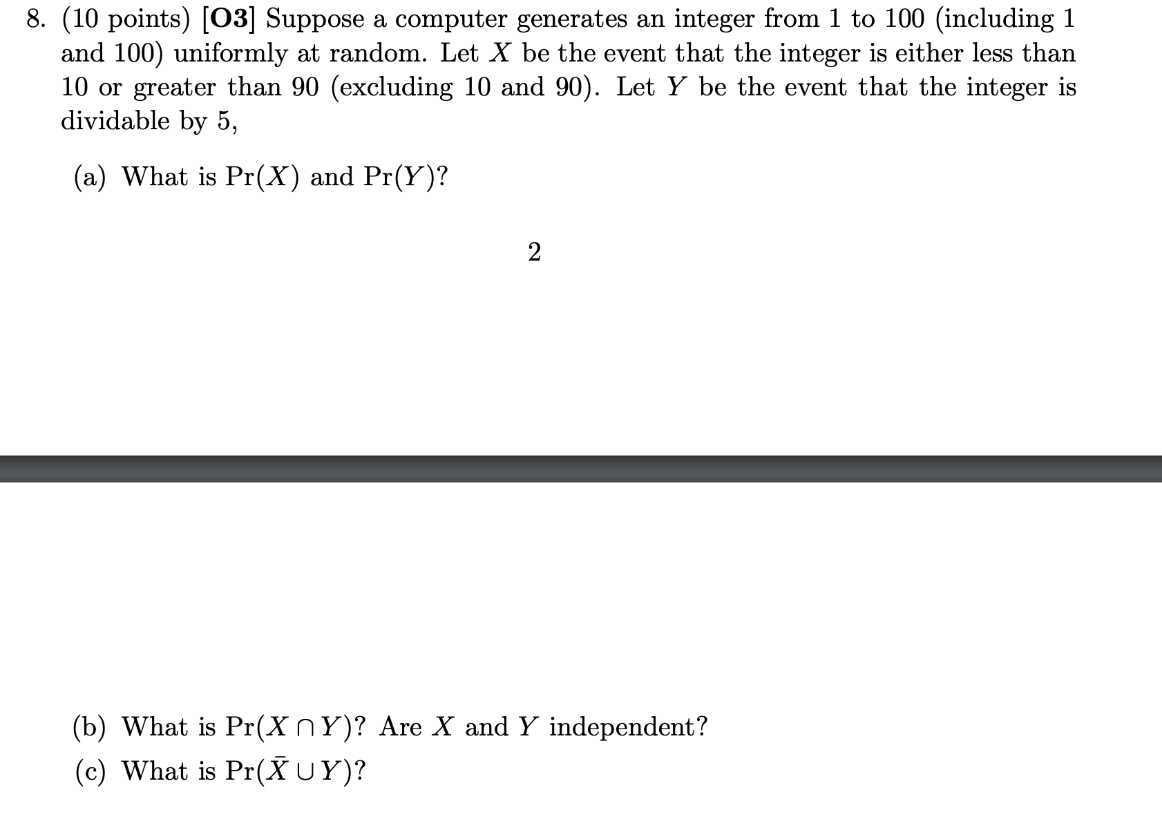 Solved 10 Points [o3] Suppose A Computer Generates An